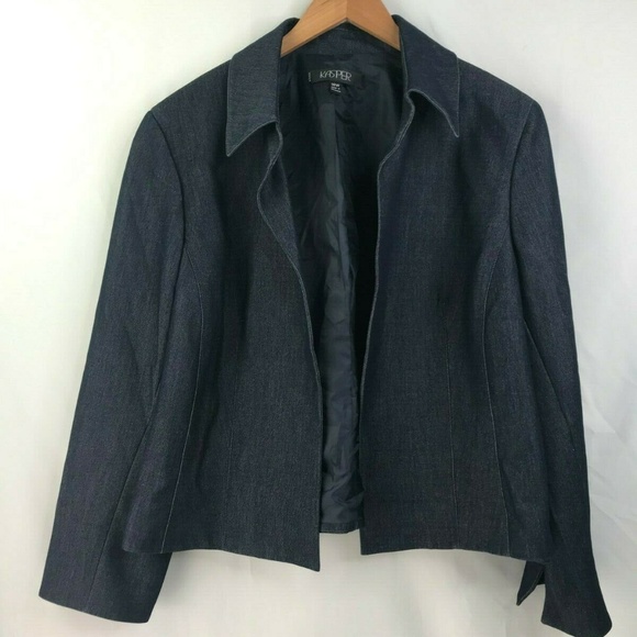 Kasper | Jackets & Coats | New Kasper Woman Navy Blue Dress Jacket ...